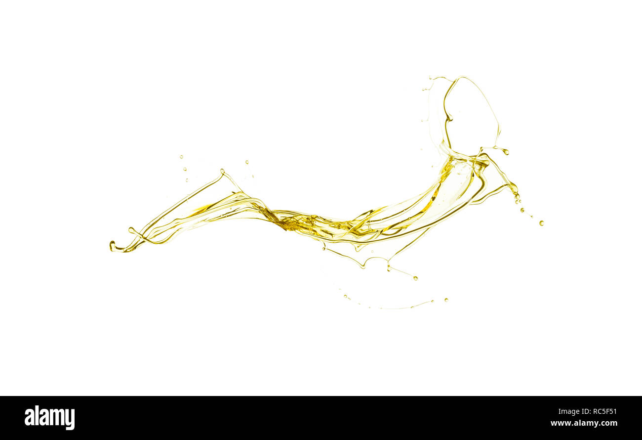 engine oil splashing isolated on white background Stock Photo - Alamy