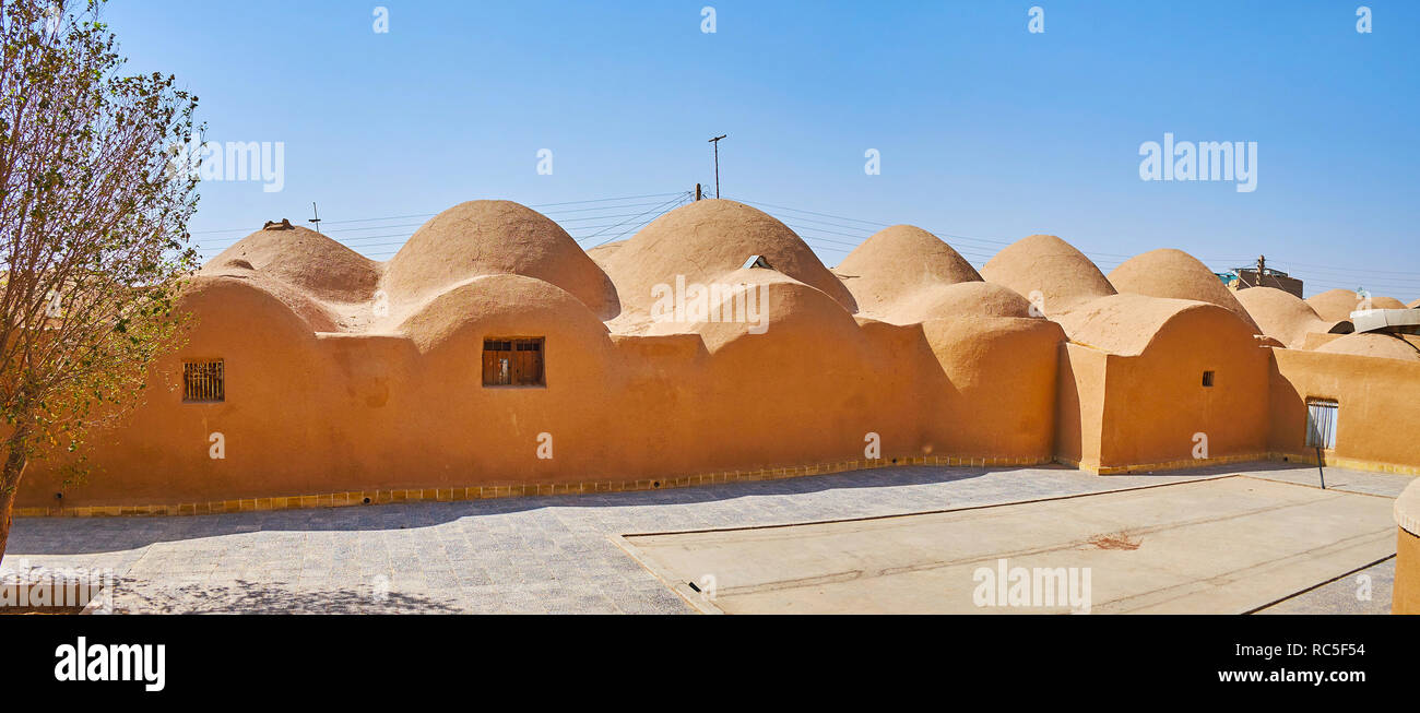 The earthen domes of medieval Chahar Souk Boazaar, located in old town ...