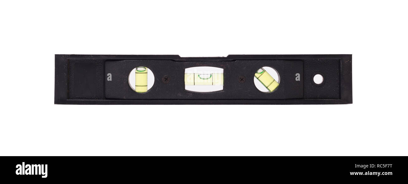 Spirit level tool isolated on white background Stock Photo - Alamy