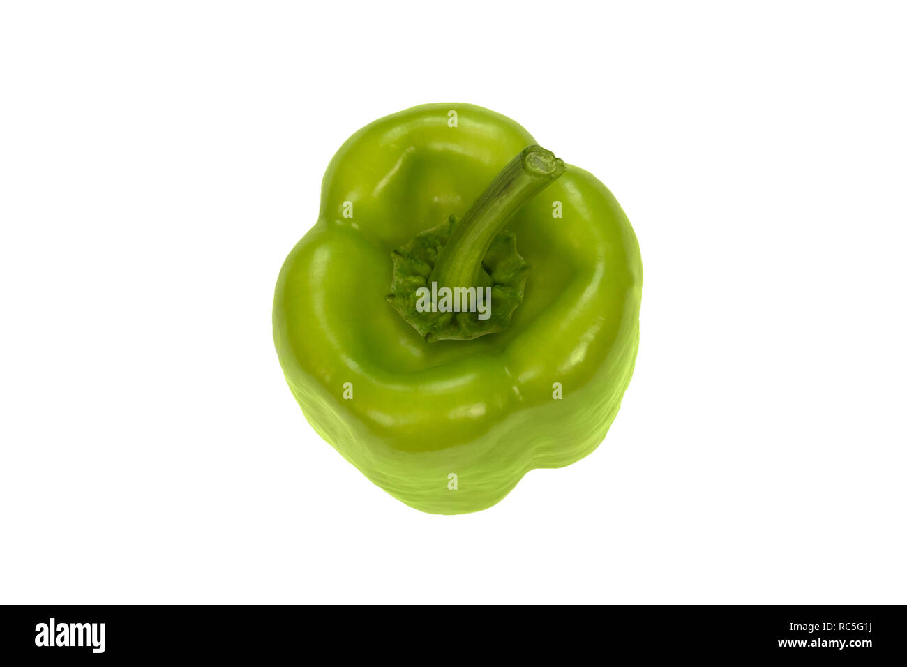 Sweet green pepper isolated on a white background Stock Photo - Alamy