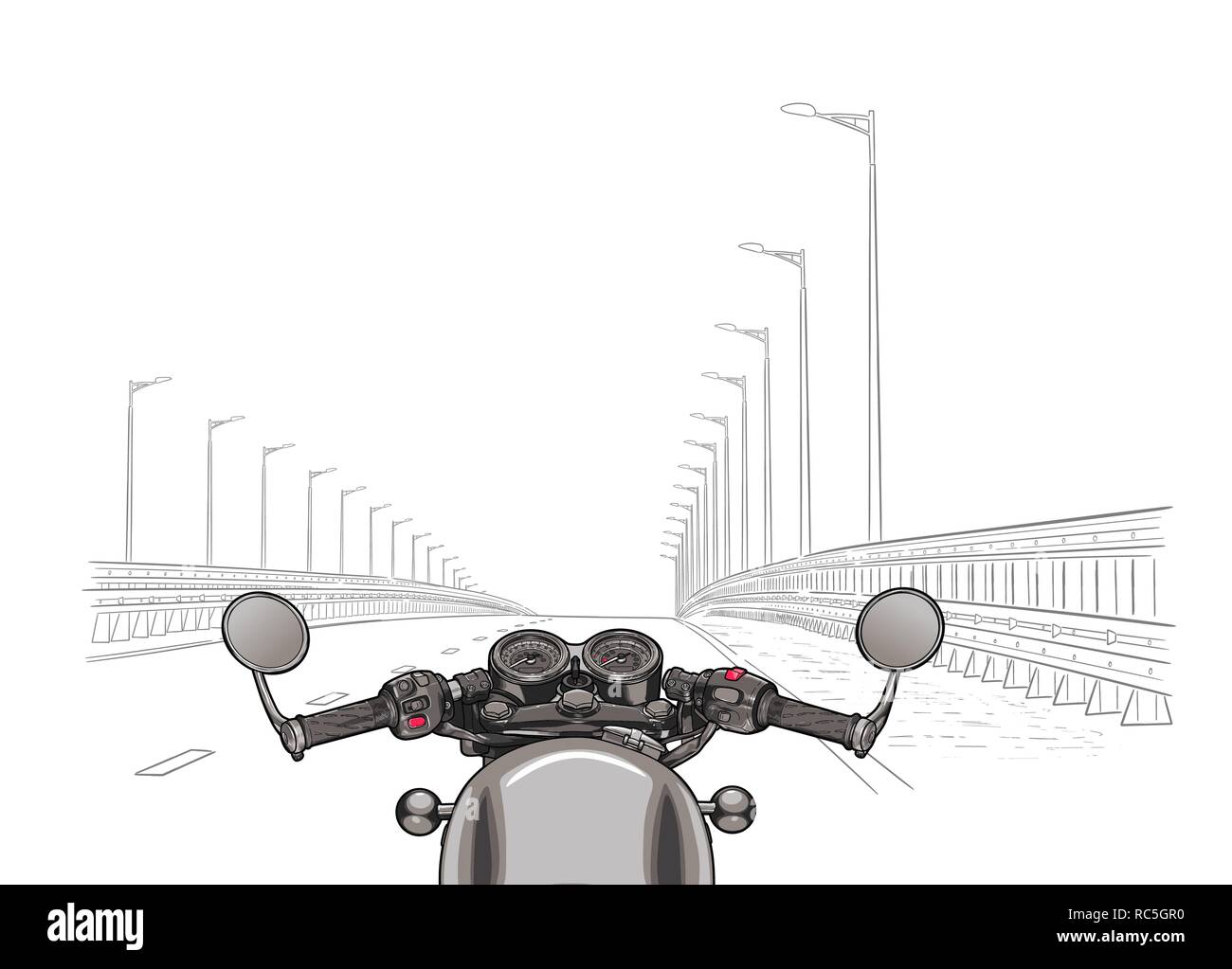 Driver view traffic Stock Vector Images - Alamy