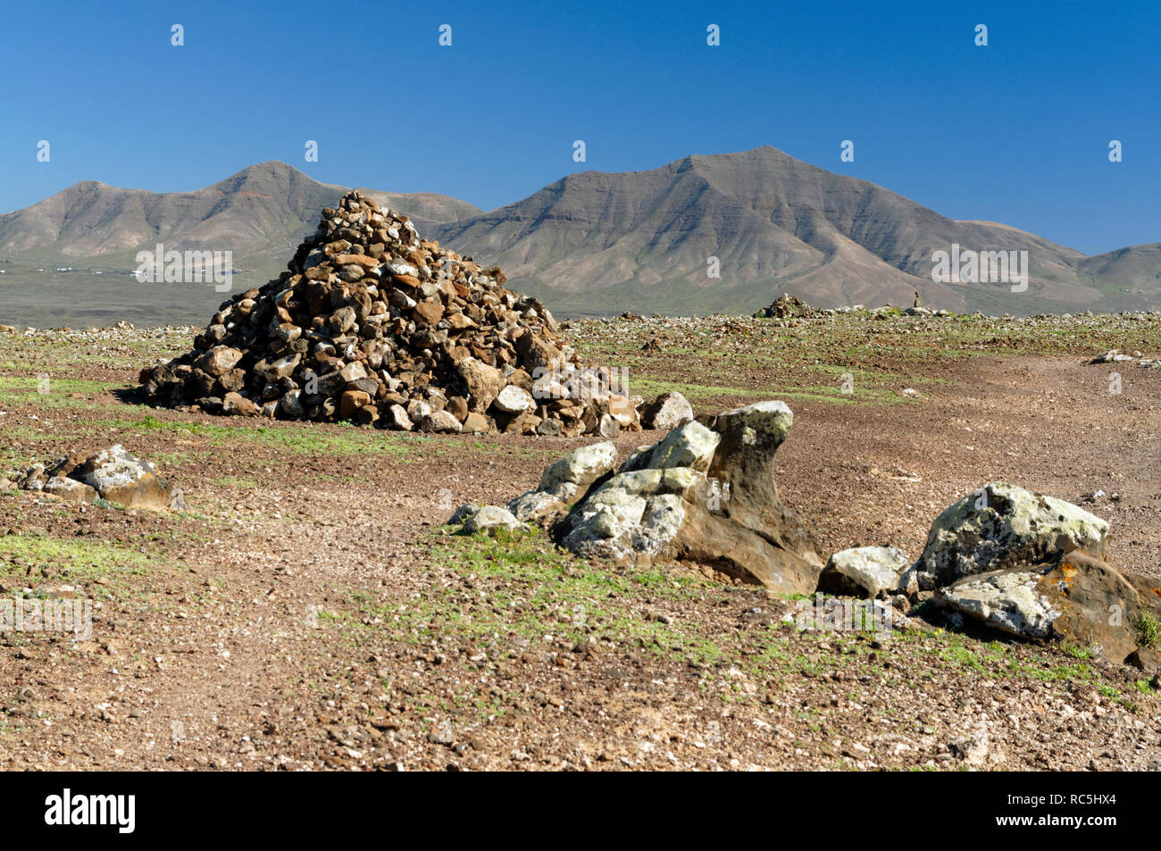 Volcanic landscape with hacha grande hi-res stock photography and ...