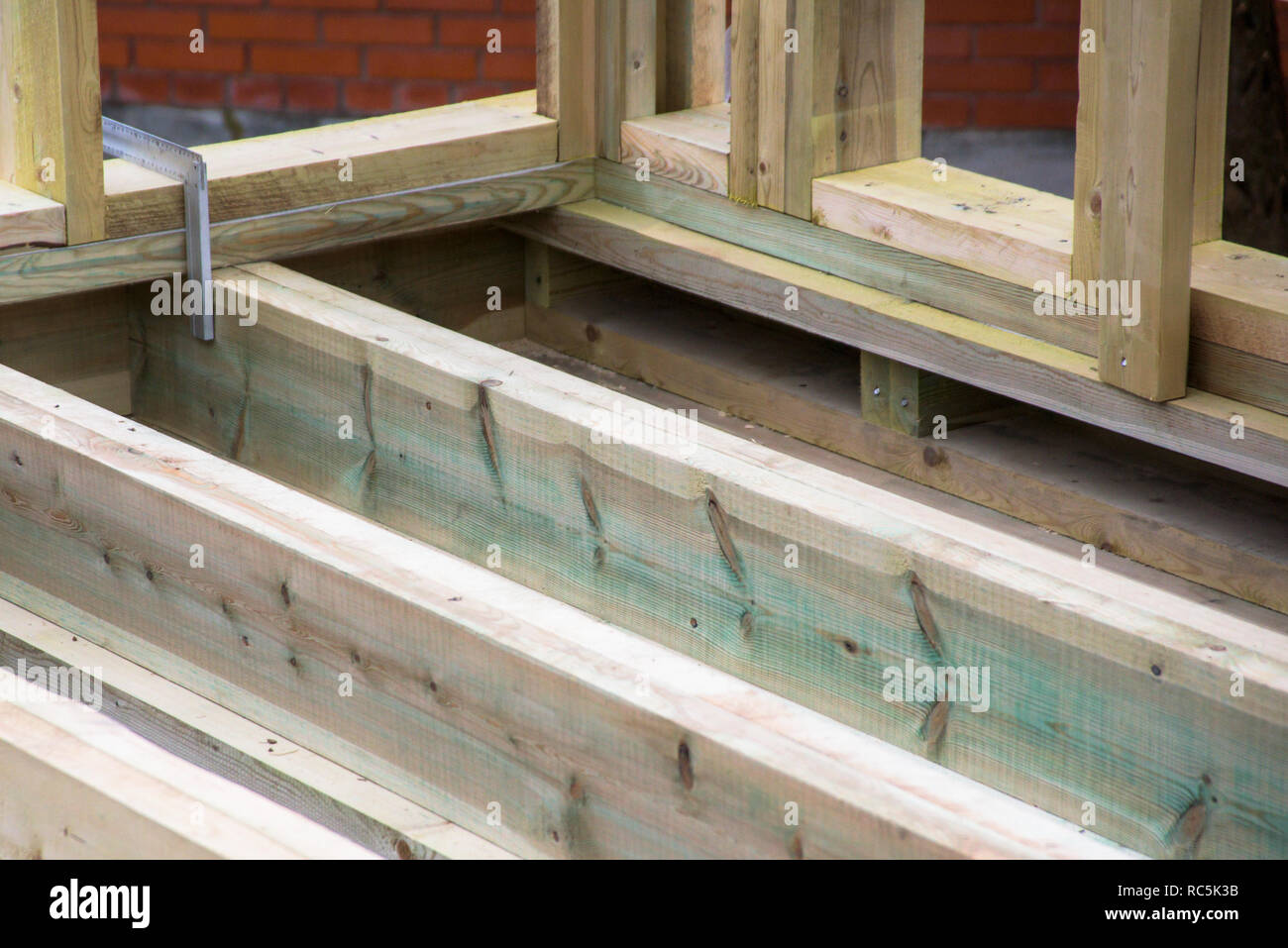 Frame house construction close-up. House building. Construction ...
