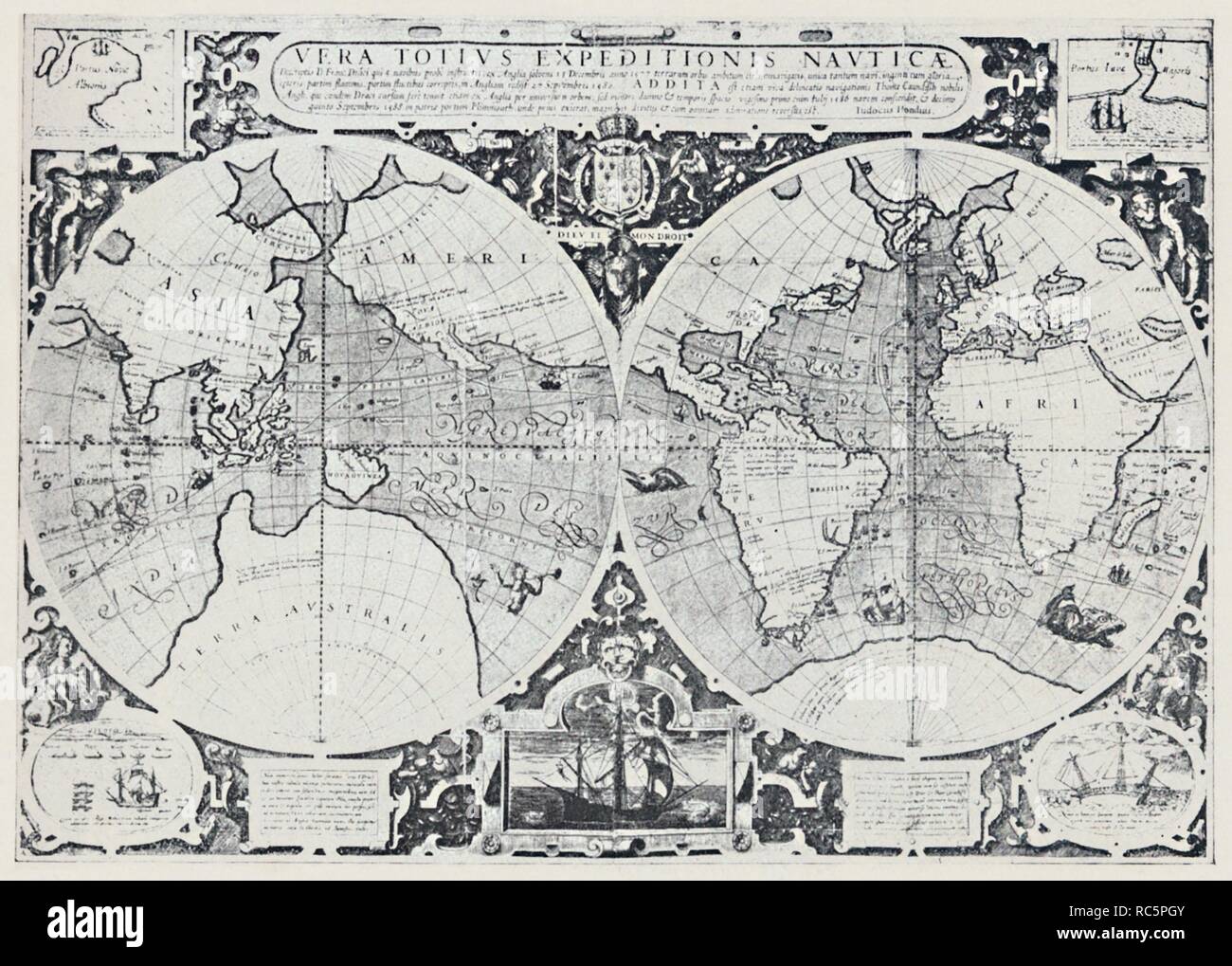 Francis drake map hi-res stock photography and images - Alamy