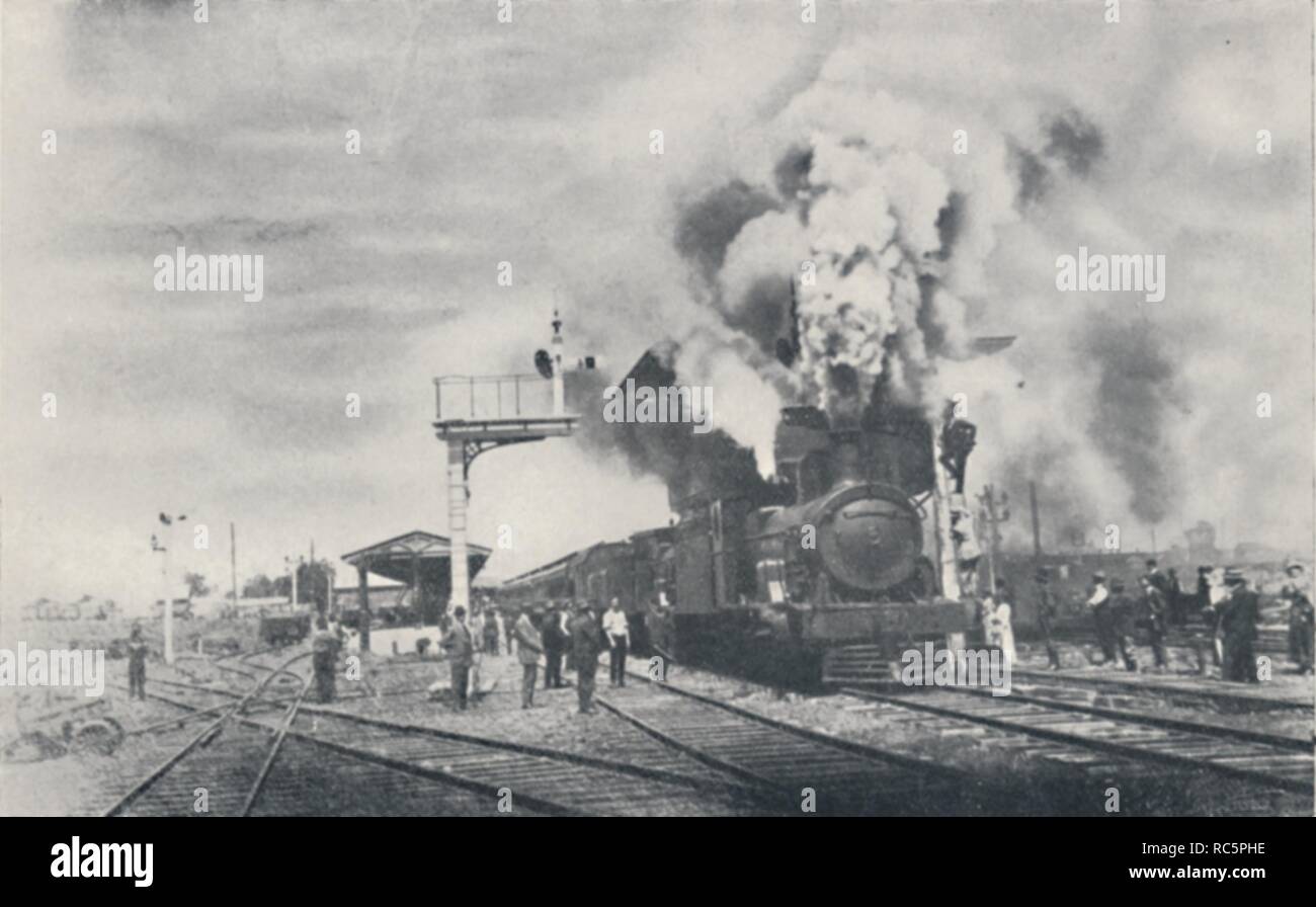 'First Train of the Intercolonial Railway Leaving Kalgoorlie', 1923 ...