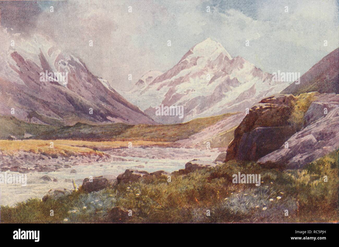 'Mount Cook, New Zealand', 1923. Creator: Unknown Stock Photo - Alamy