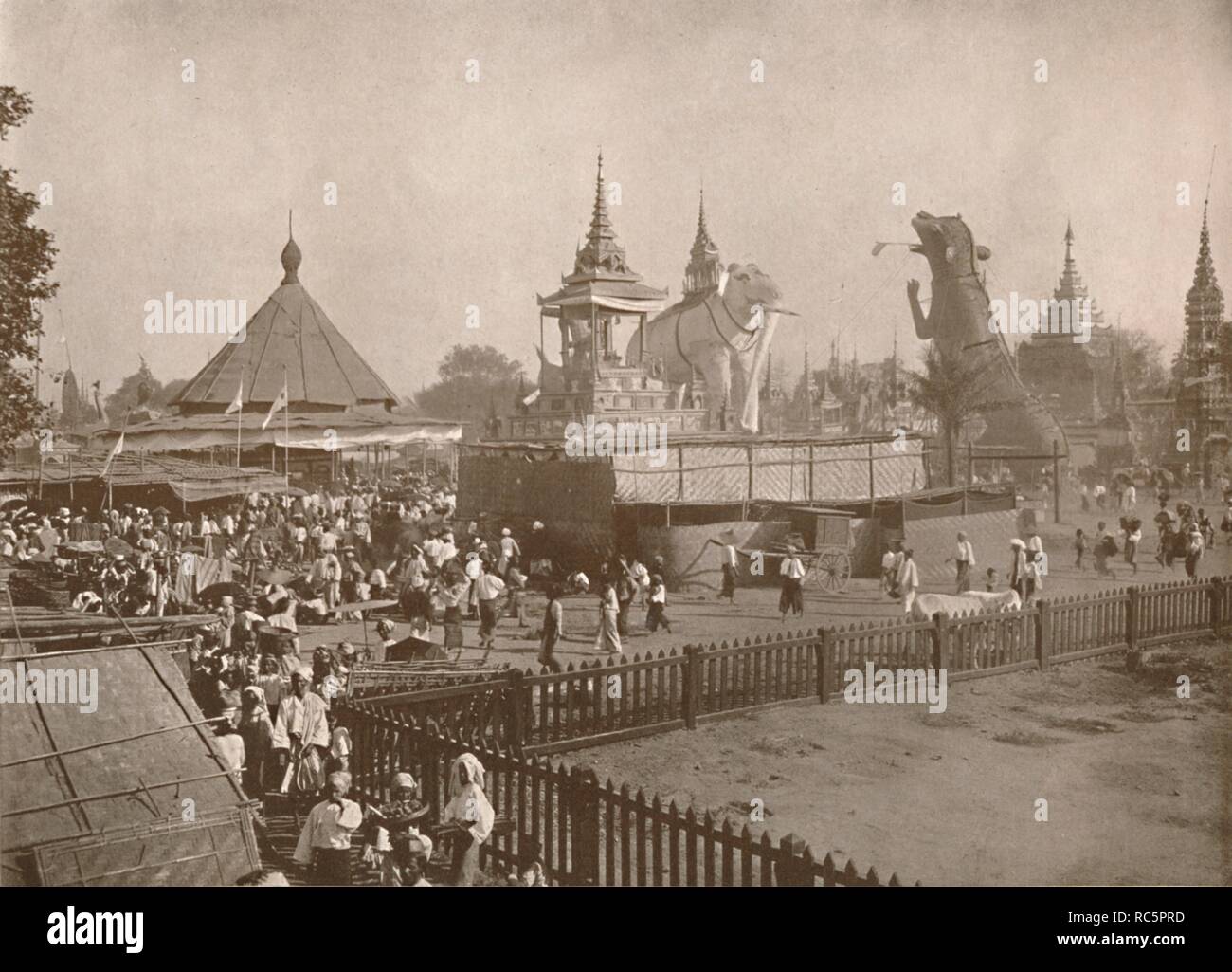 'Buddhist Cremation Scene. - A Phoongyi-byan', 1900. Creator: Unknown ...
