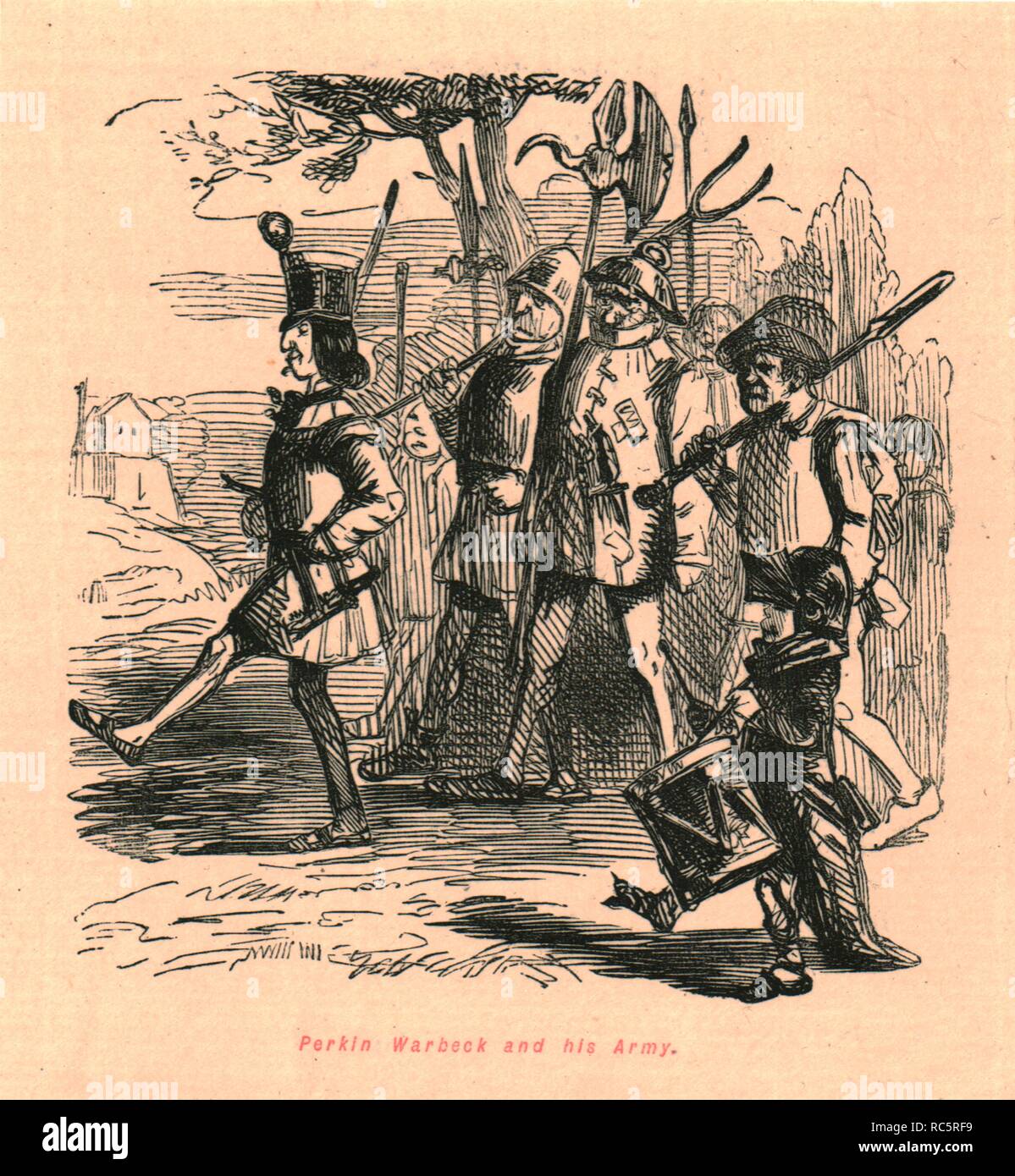 'Perkin Warbeck and his Army', 1897. Creator: John Leech Stock Photo ...
