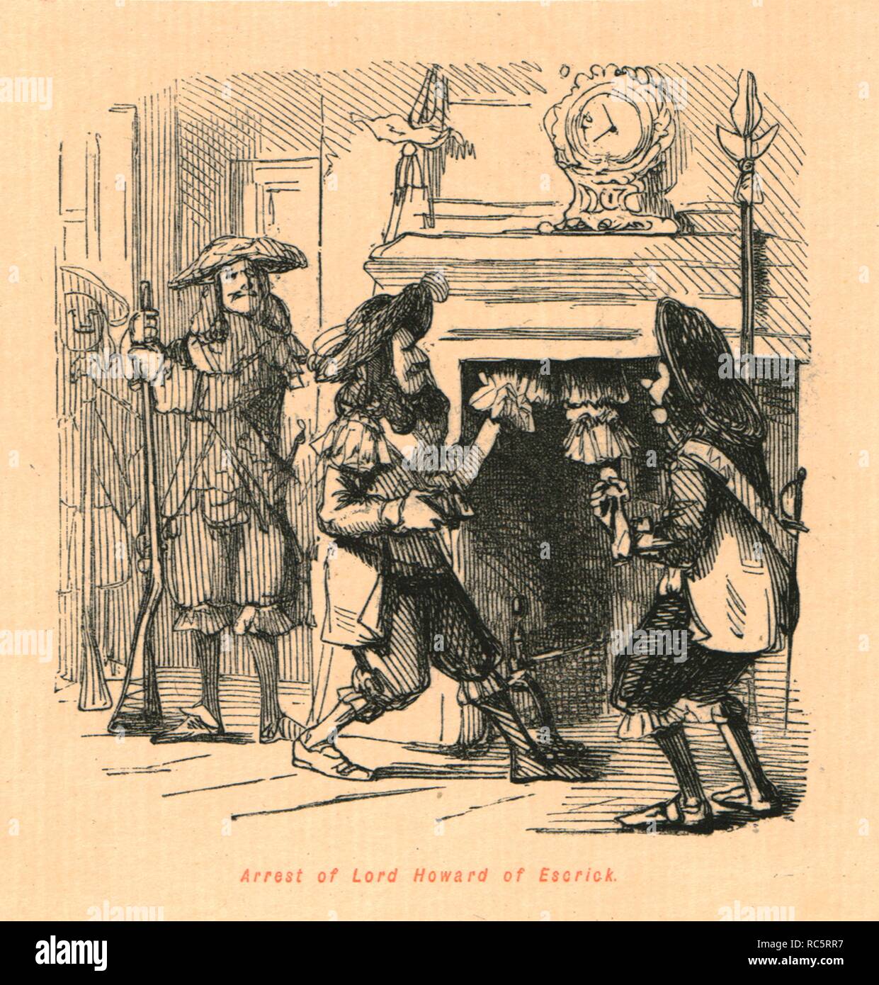 'Arrest of Lord Howard of Escrick', 1897. Creator: John Leech Stock ...