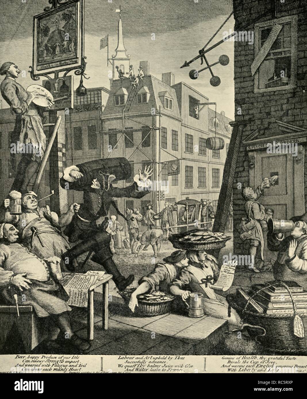 Beer street by william hogarth hi-res stock photography and images - Alamy