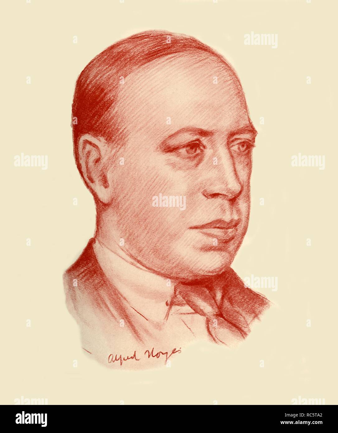 'Alfred Noyes', 1928. Creator: Frank E Slater Stock Photo - Alamy