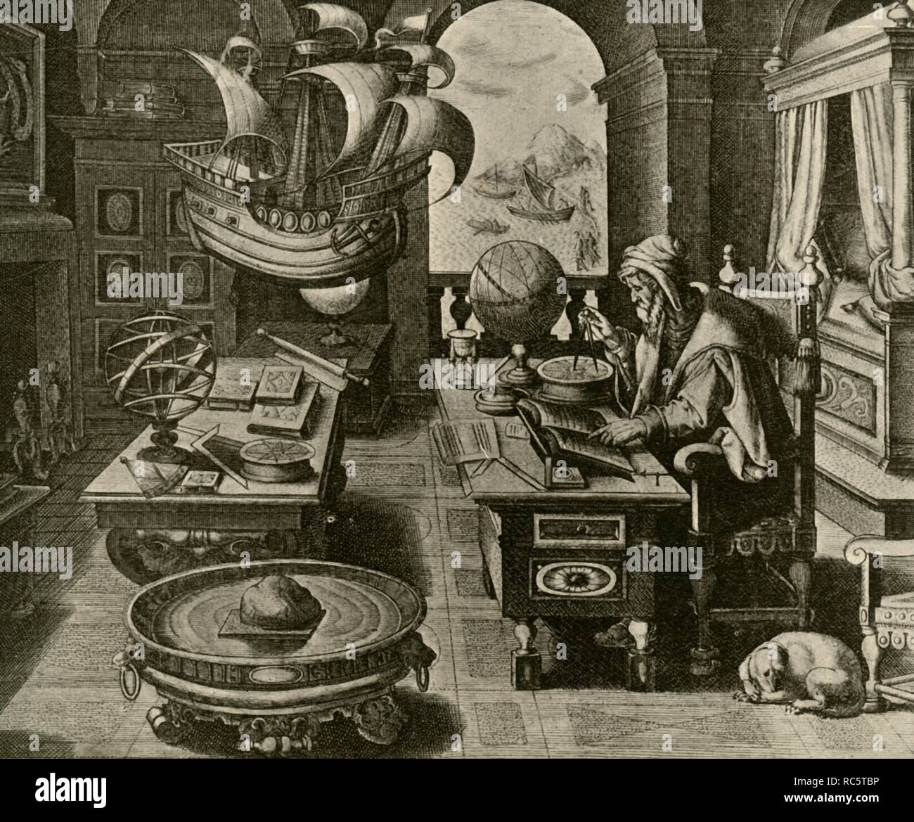 Inventor of the compass hi-res stock photography and images - Alamy