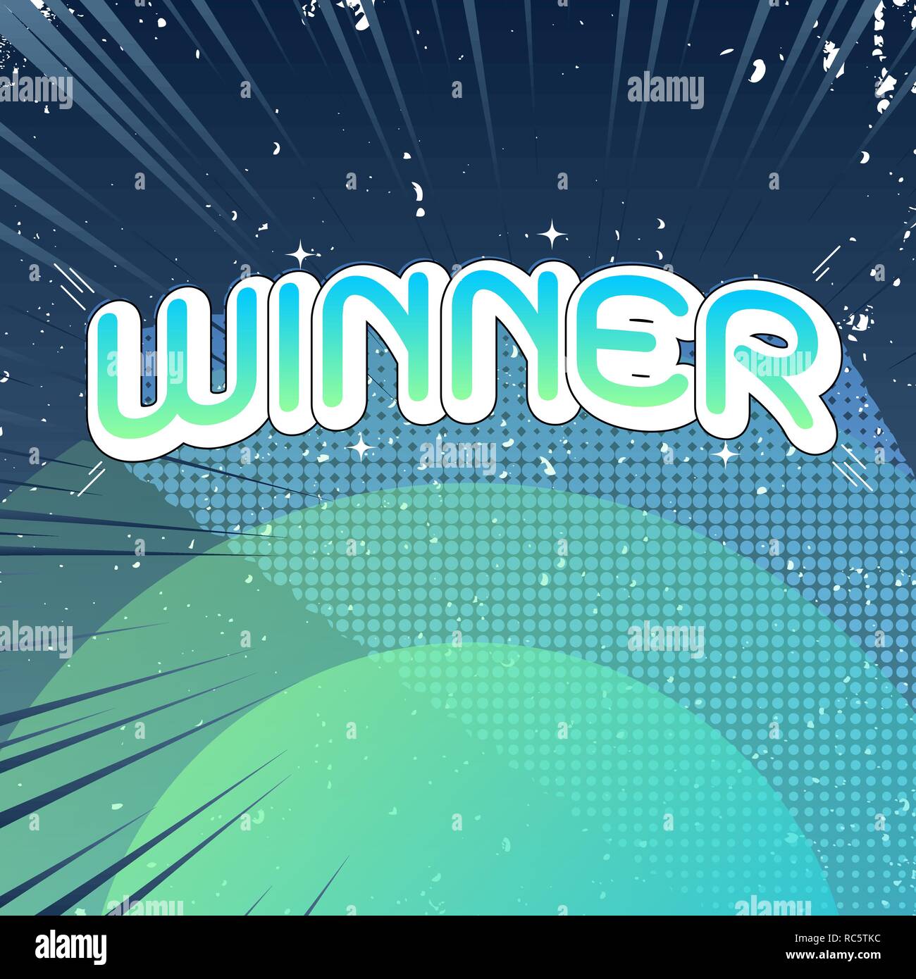 Winner concept with comic text background, stock vector Stock Vector ...