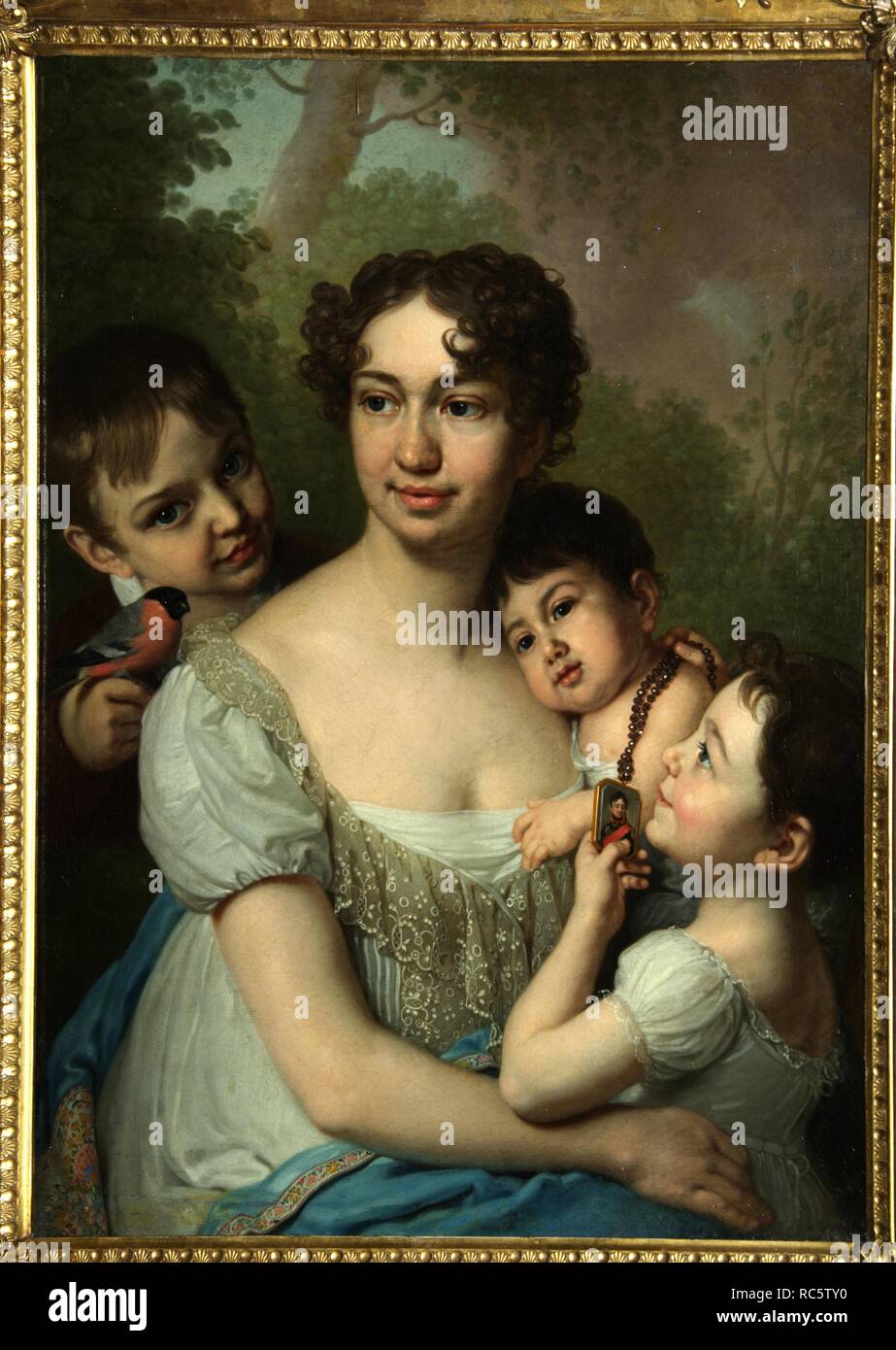 Portrait of Yelena Balashova with Children. Museum: State Russian ...