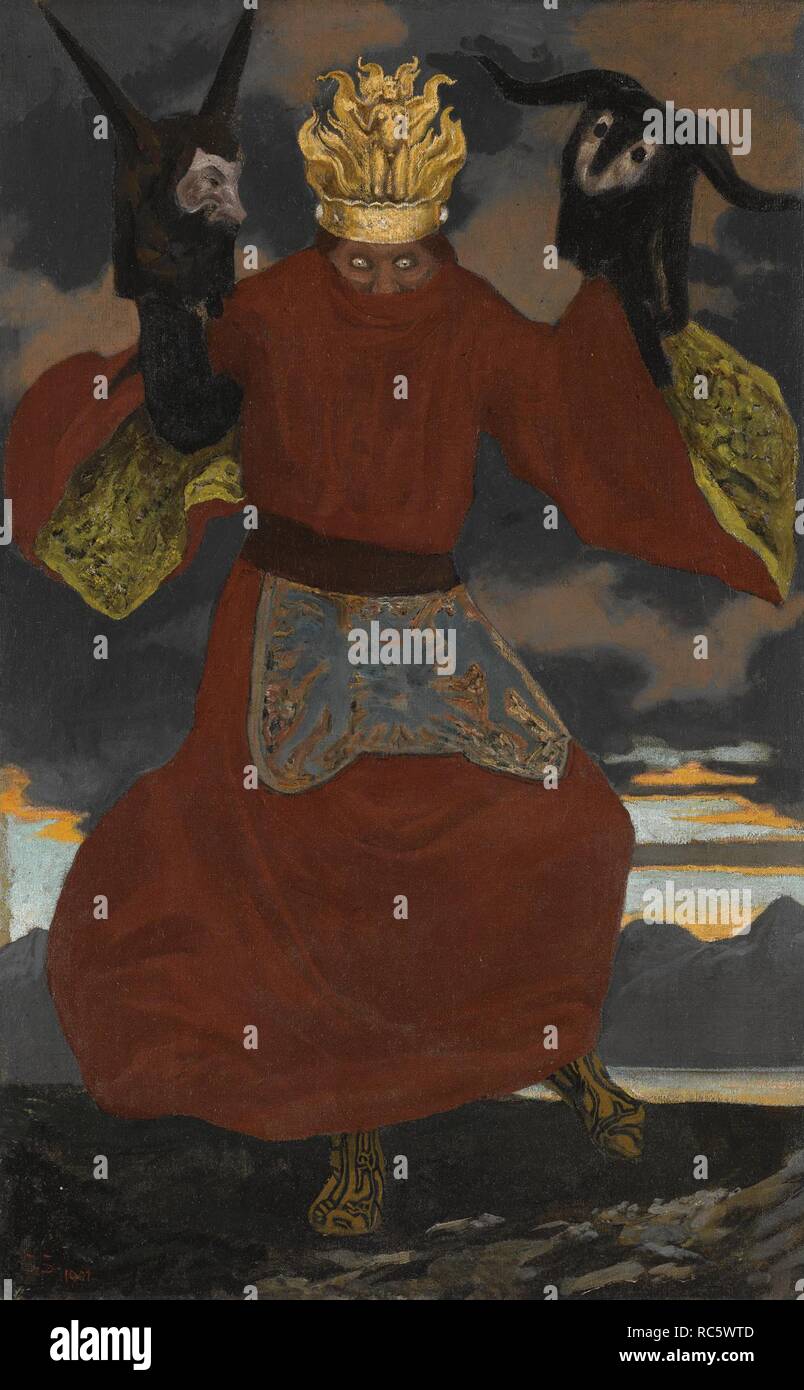 The Shaman. Museum: PRIVATE COLLECTION. Author: Schneider, Sascha (Karl ...