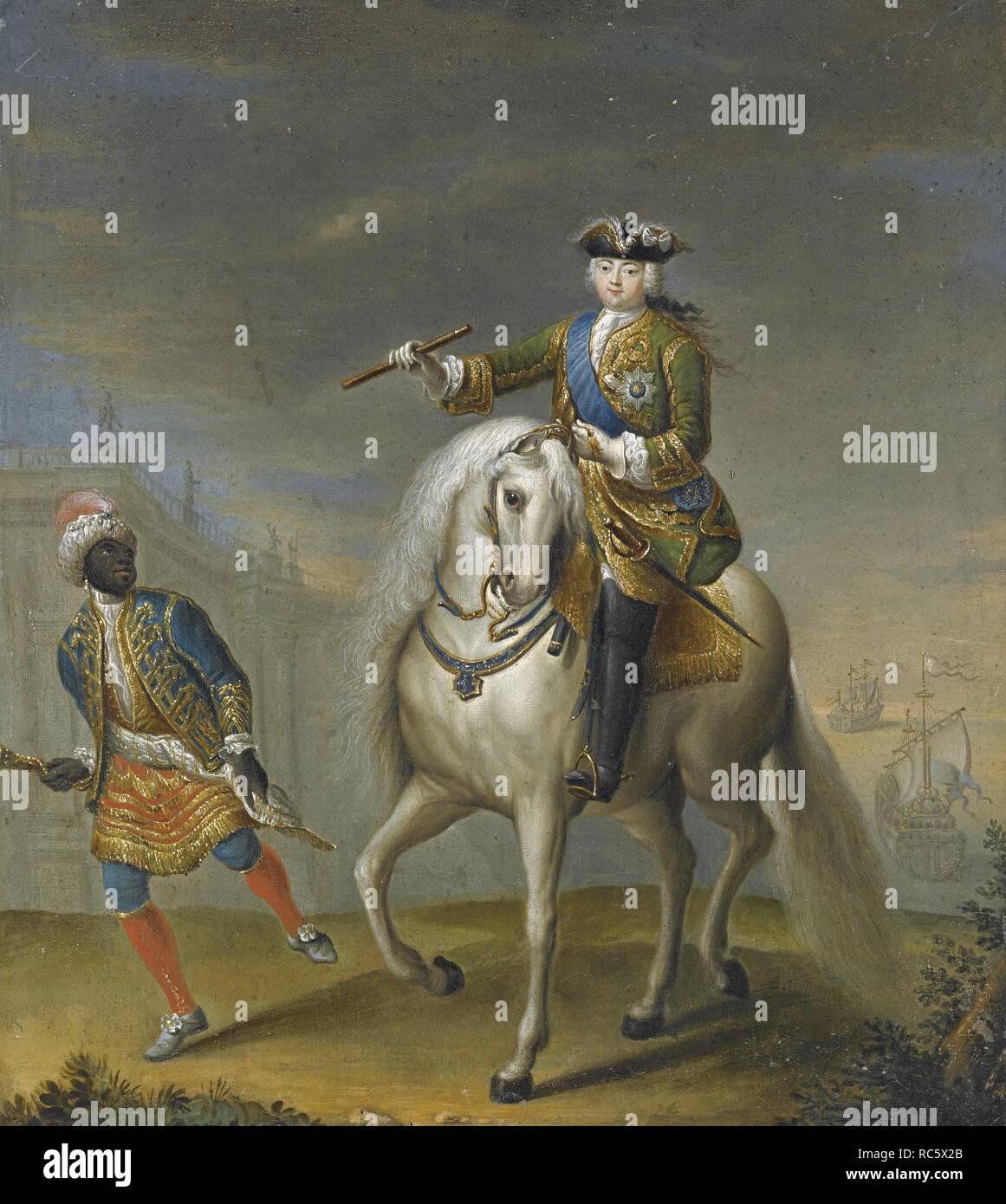 Empress Elisabeth (1709-1762) with a Arab boy. Museum: PRIVATE ...
