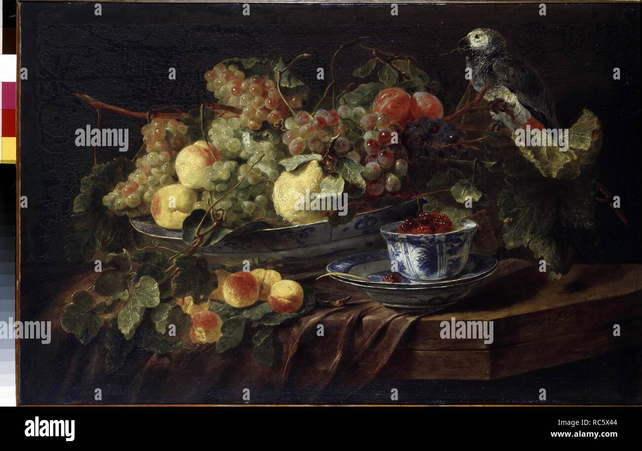 Still Life with Fruit and Parrot. Museum: State Hermitage, St ...