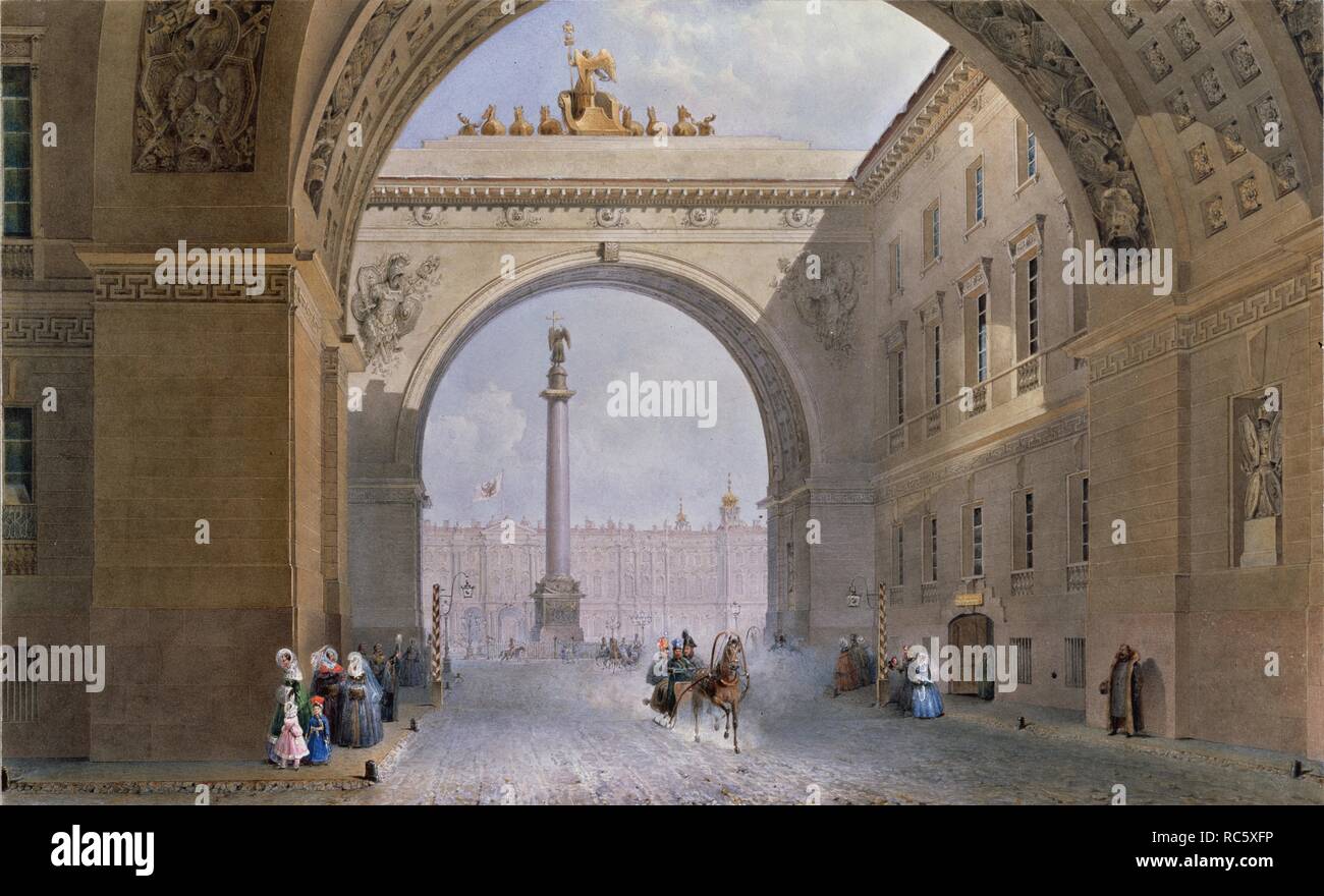 The Arch of the General Staff Building in St. Petersburg. Museum: State ...