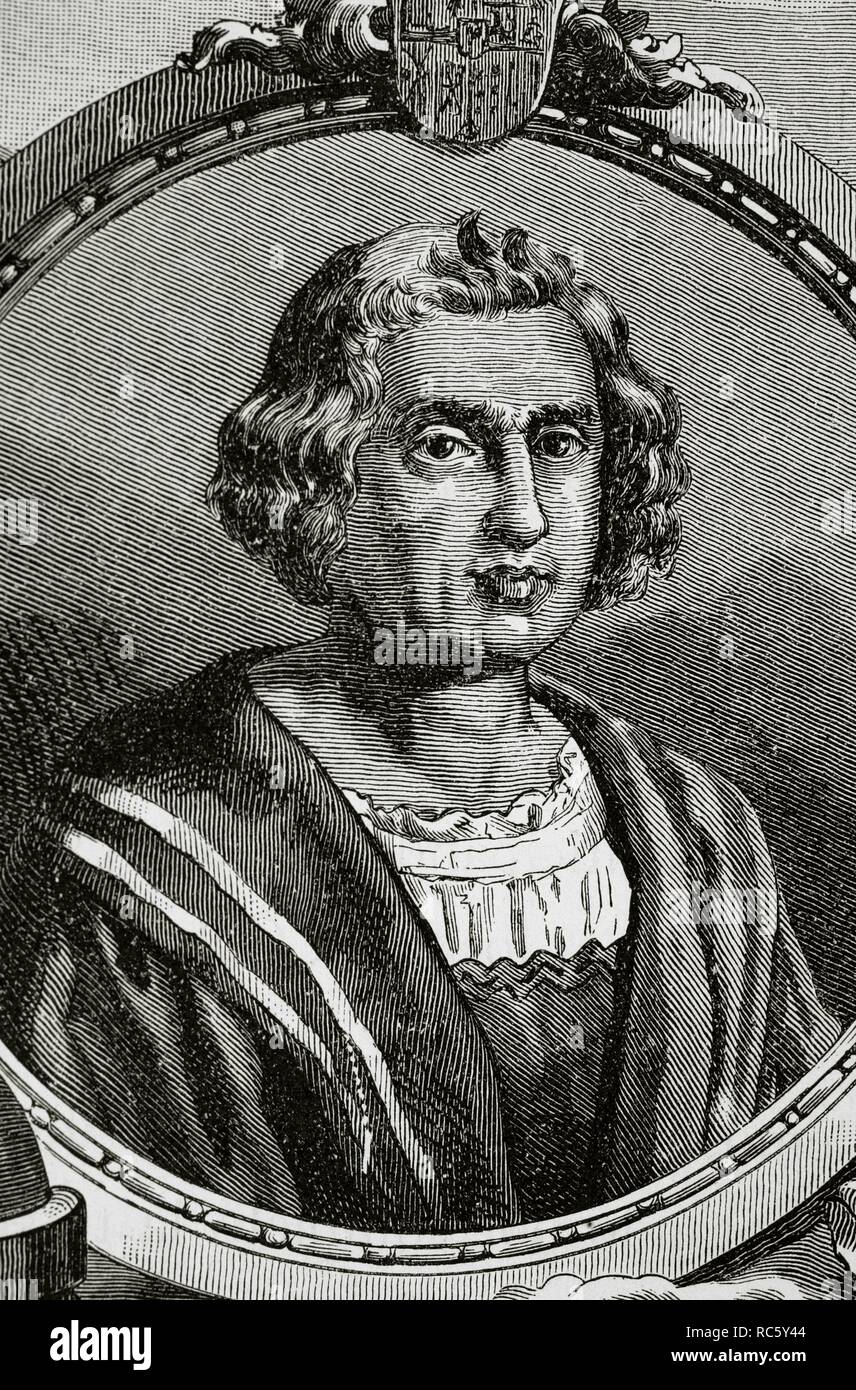 Christopher Columbus (1451-1506). Italian explorer, master navigator ...