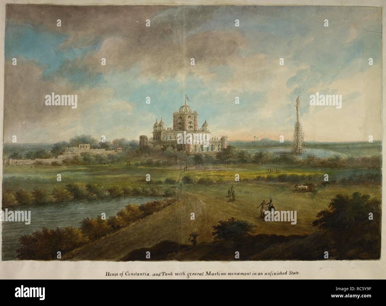 General Claude Martinâ€™s house Constantia set in its park at Lucknow ...