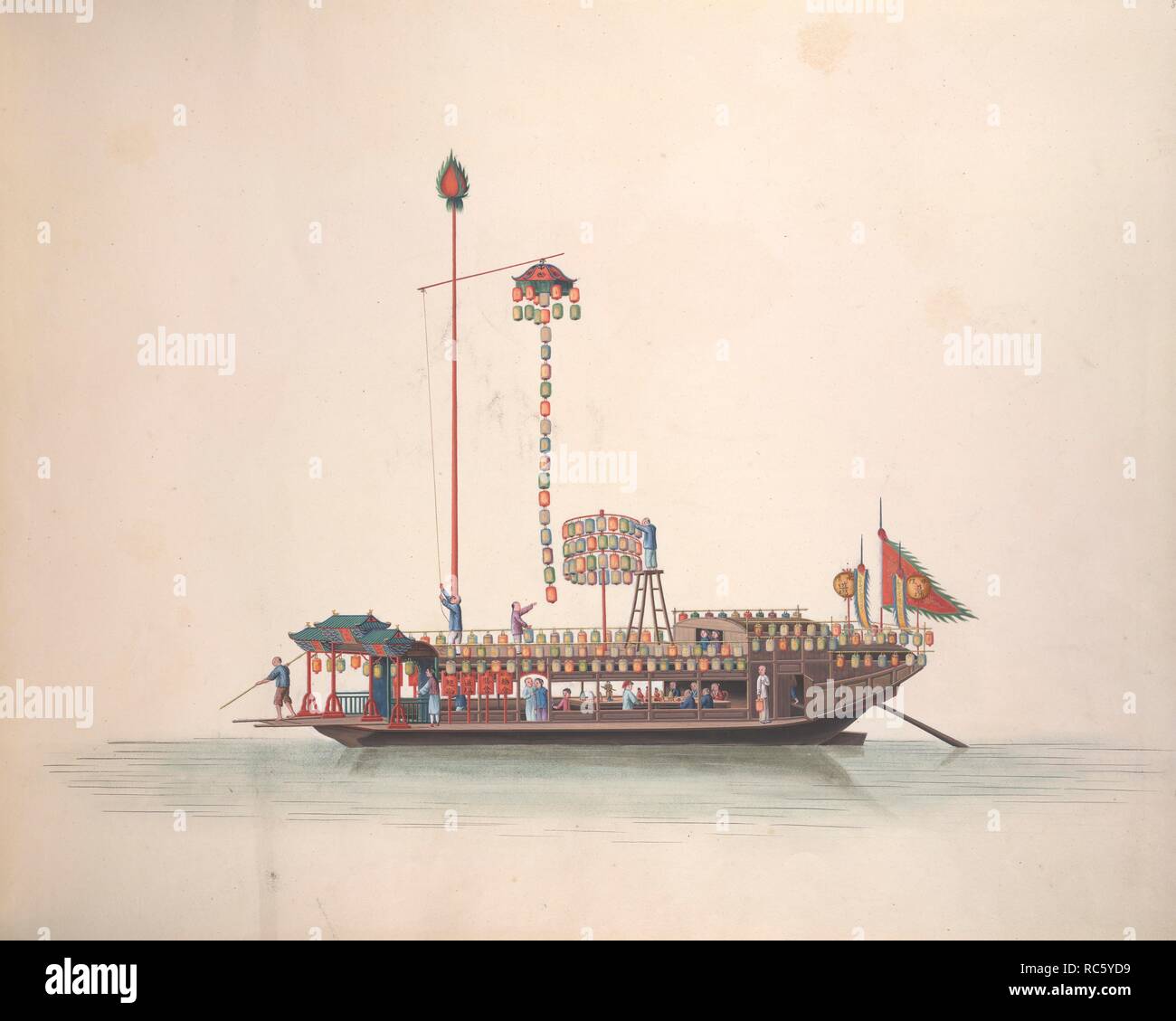 Lantern-boat. 1800 - 1805. Shui-loc-Sheun. Literally a Lantern boat ...