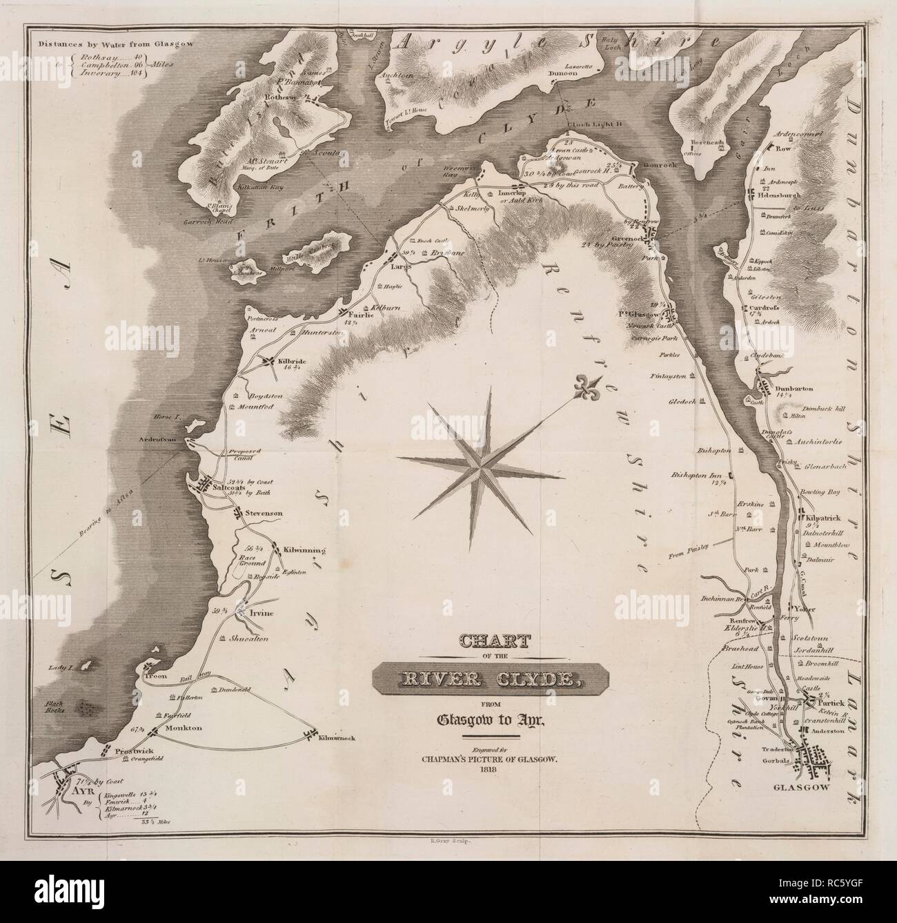 Clyde map hi-res stock photography and images - Alamy