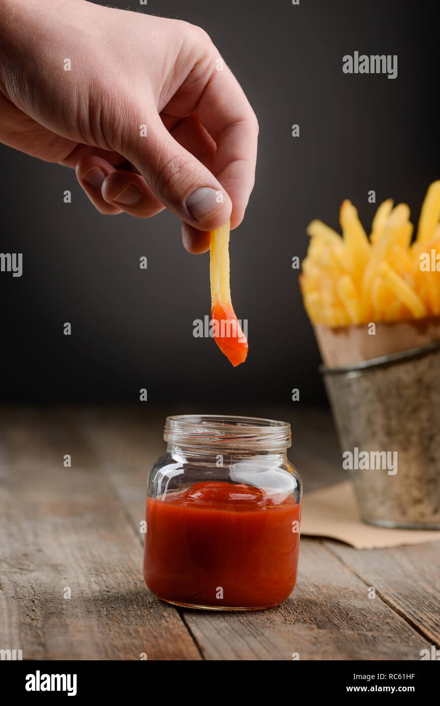 French fry dipped hi-res stock photography and images - Alamy