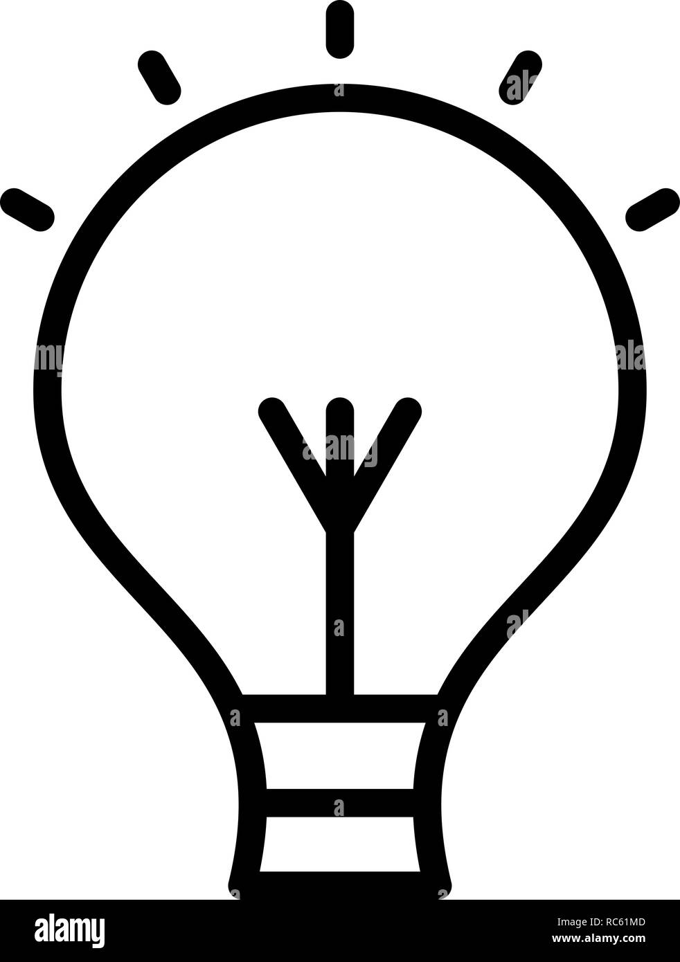 Vector Bulb Icon Stock Vector Image & Art - Alamy