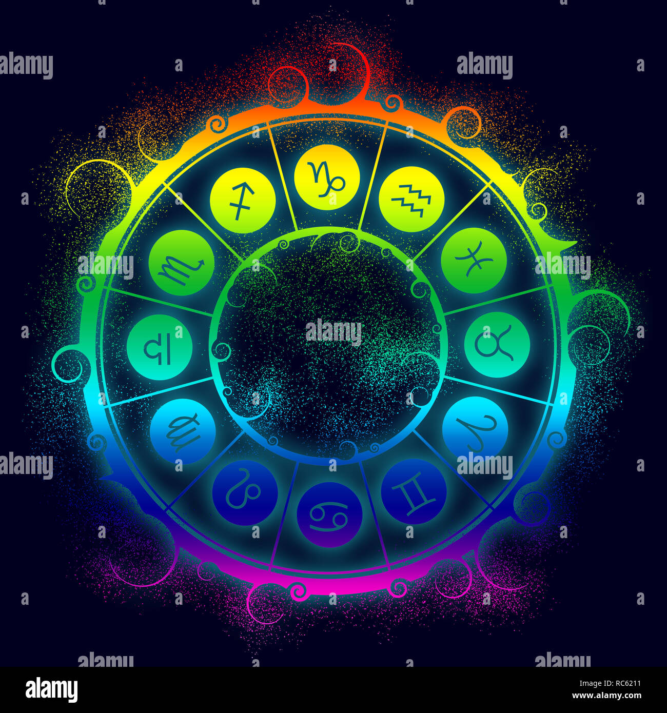 Astrology abstract circle Stock Photo - Alamy