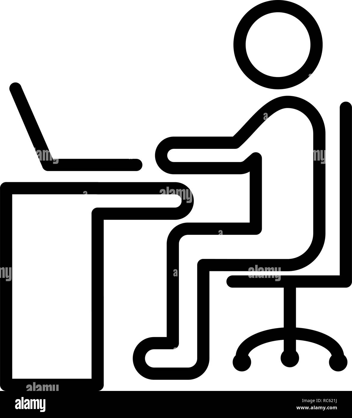 Vector Using Laptop Icon Stock Vector Image & Art - Alamy