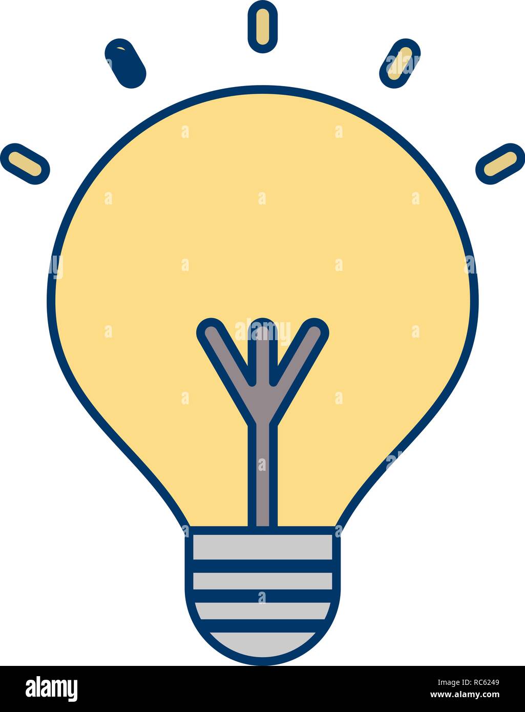 Vector Bulb Icon Stock Vector Image & Art - Alamy