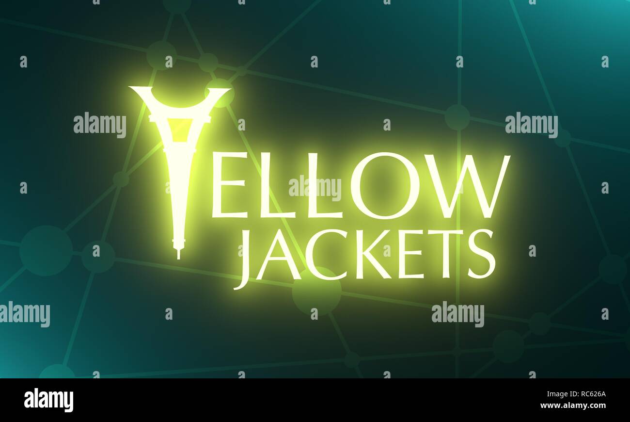Yellow jackets text Stock Photo - Alamy