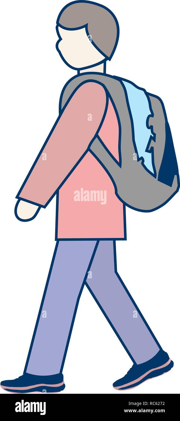 Vector Walking to School Icon Stock Vector Image & Art - Alamy