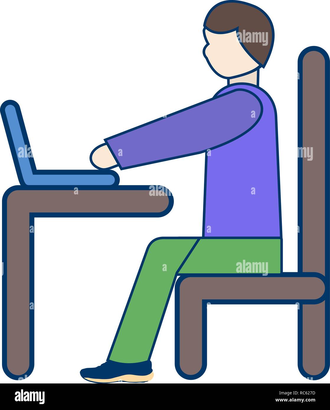 Vector Using Laptop Icon Stock Vector Image & Art - Alamy