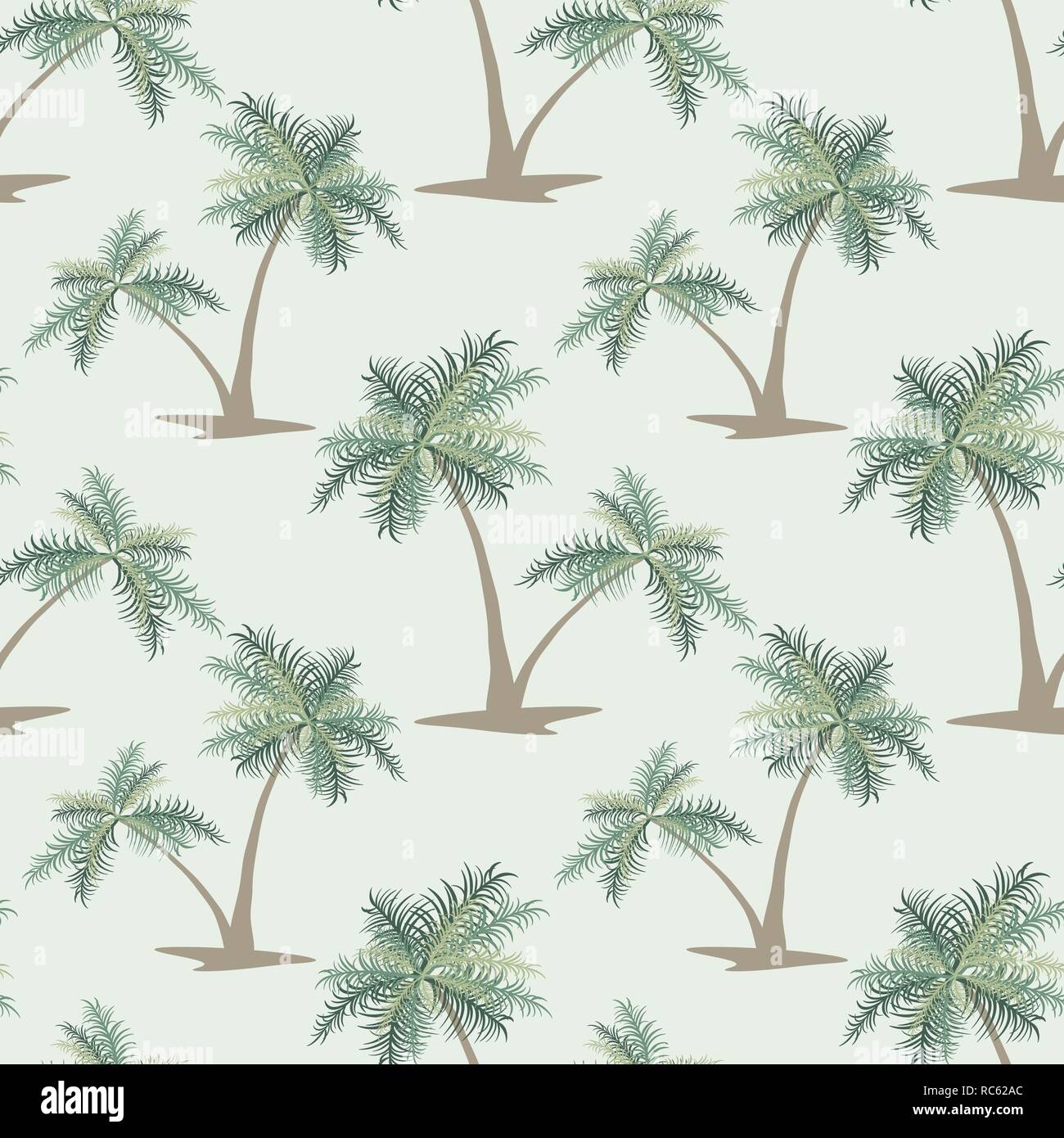 Seamless green tropical background with palm trees Stock Photo - Alamy