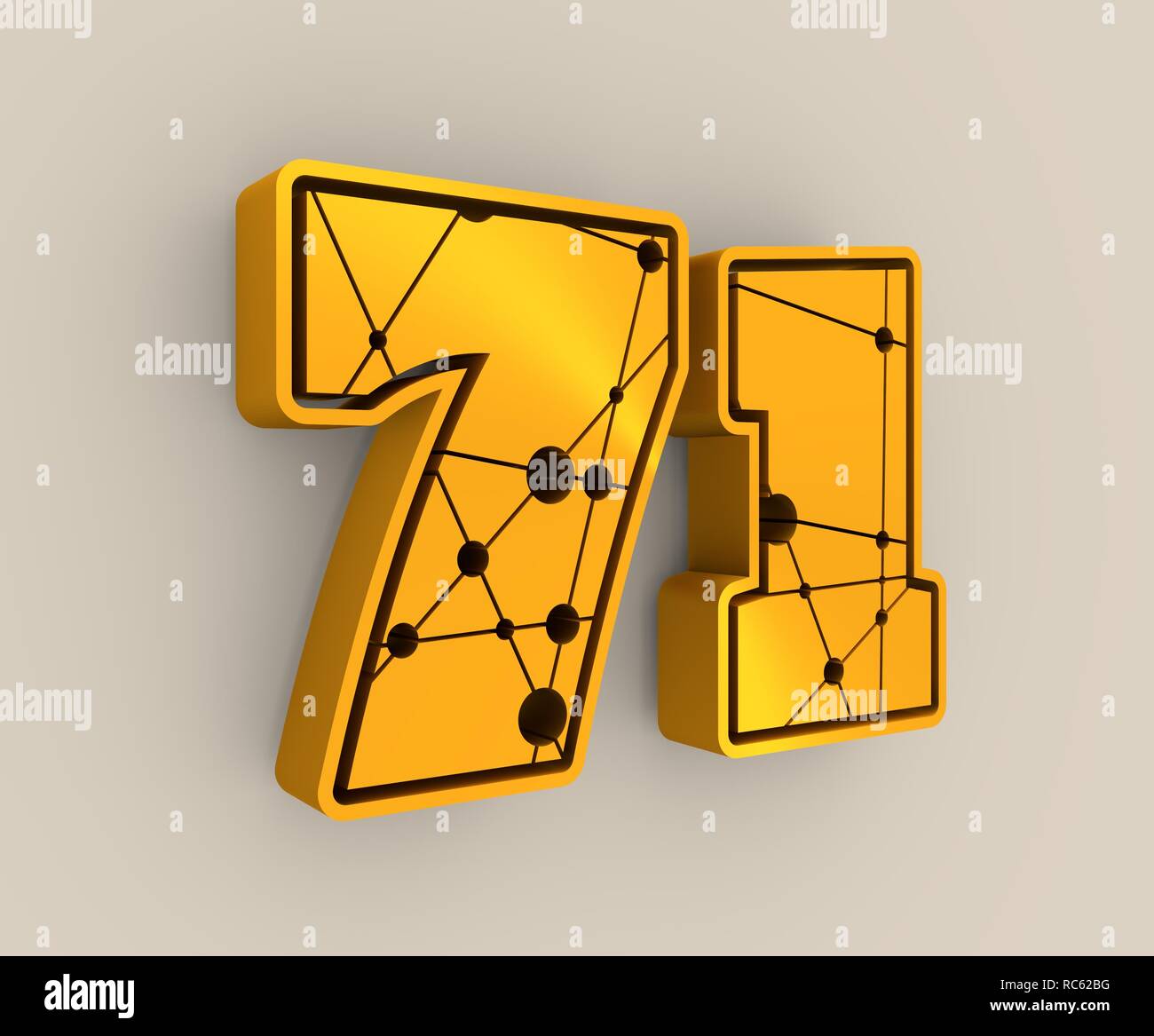 71 number illustration Stock Photo - Alamy