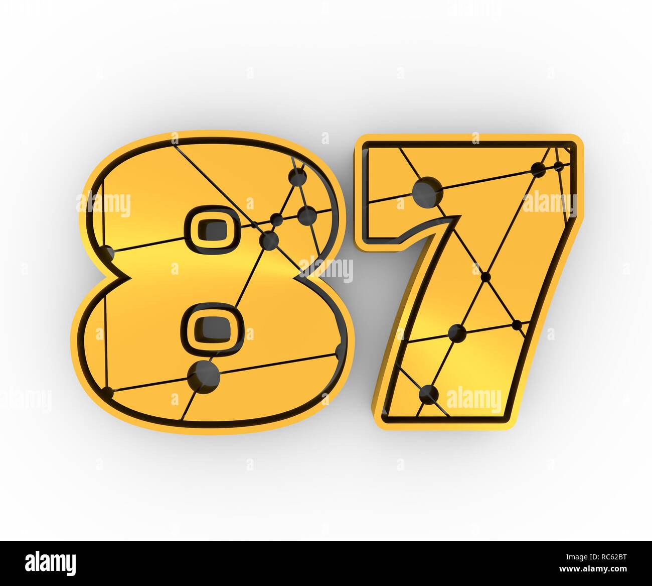 Number 87 Cut Out Stock Images & Pictures - Alamy