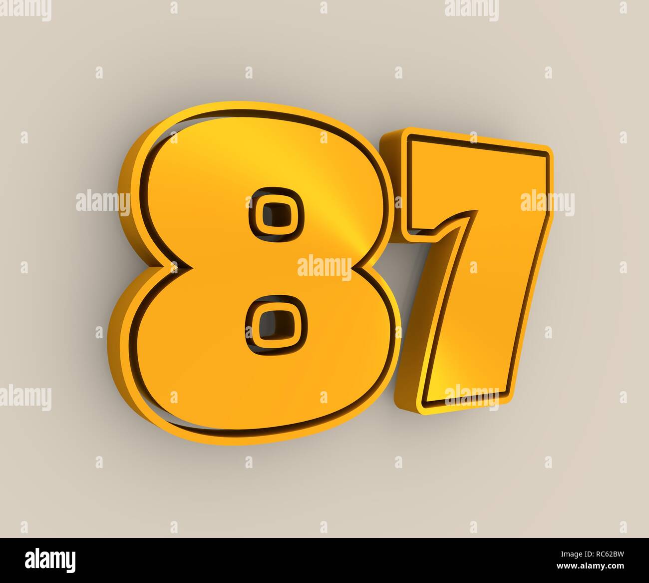 87 number illustration Stock Photo - Alamy