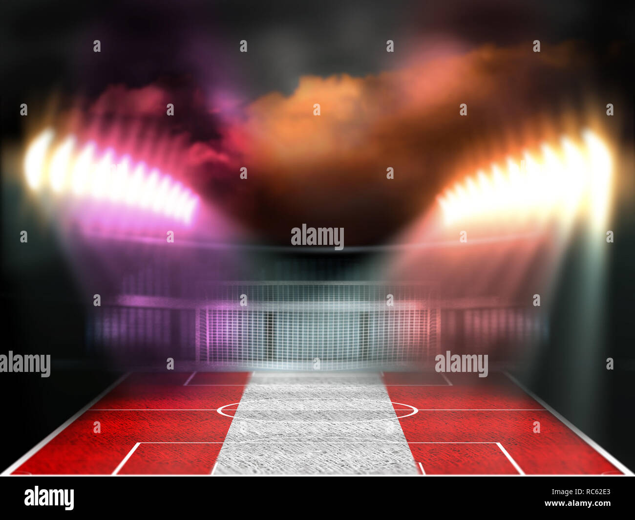 Soccer stadium at night Stock Photo - Alamy