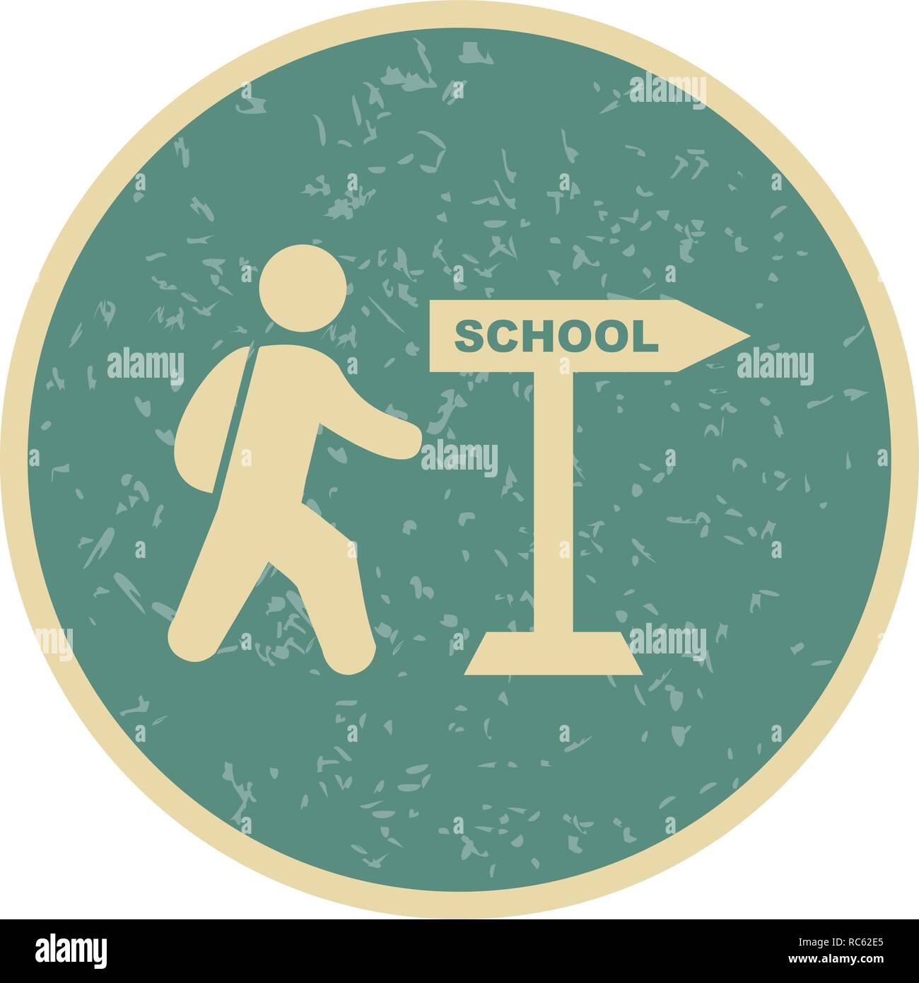 Vector Walking to School Icon Stock Vector Image & Art - Alamy