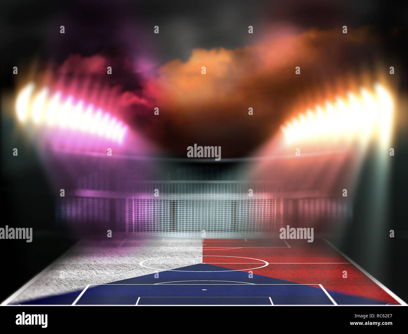 Soccer stadium at night Stock Photo - Alamy