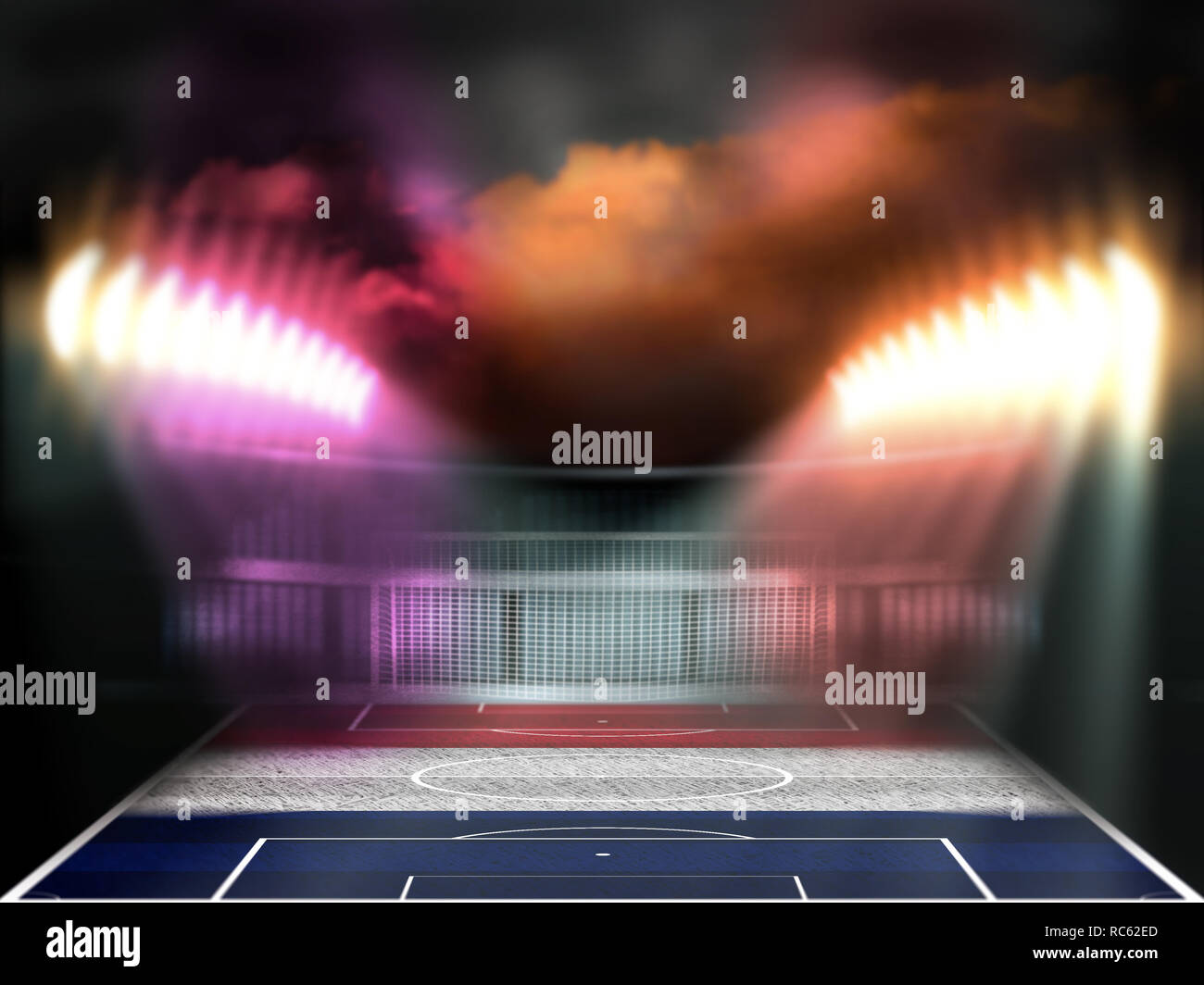 Soccer stadium at night Stock Photo - Alamy