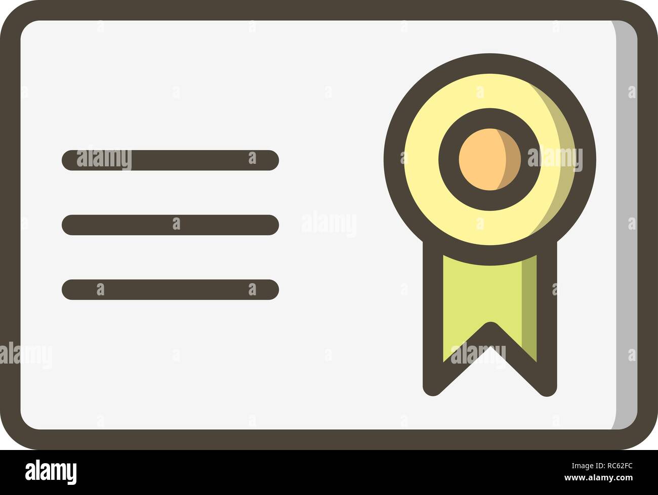 Vector Certificate Vector Icon Stock Vector Image & Art - Alamy