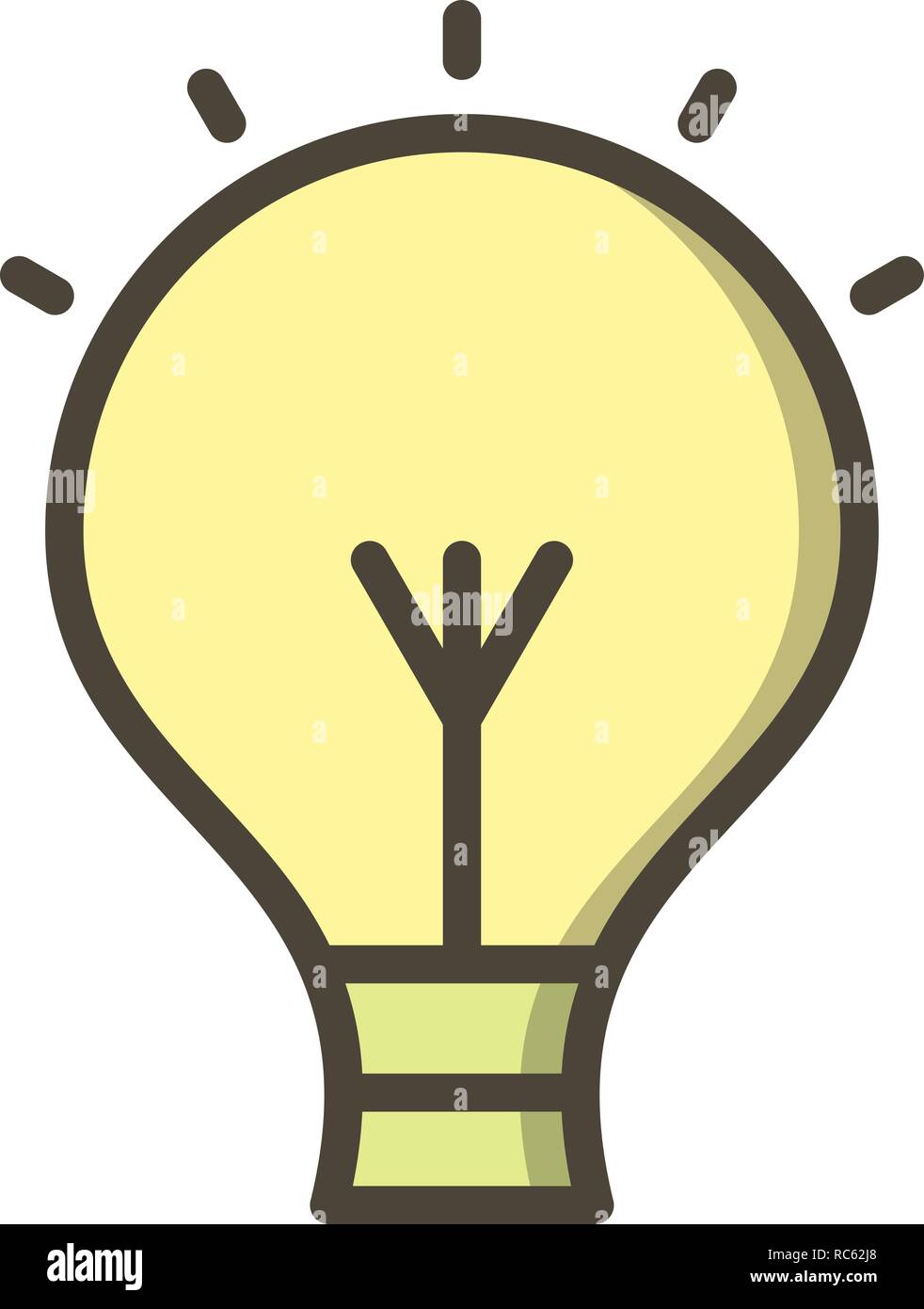 Vector Bulb Icon Stock Vector Image & Art - Alamy