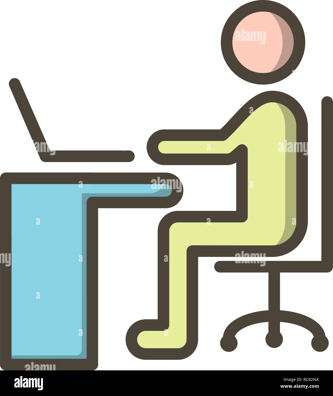 Vector Using Laptop Icon Stock Vector Image & Art - Alamy