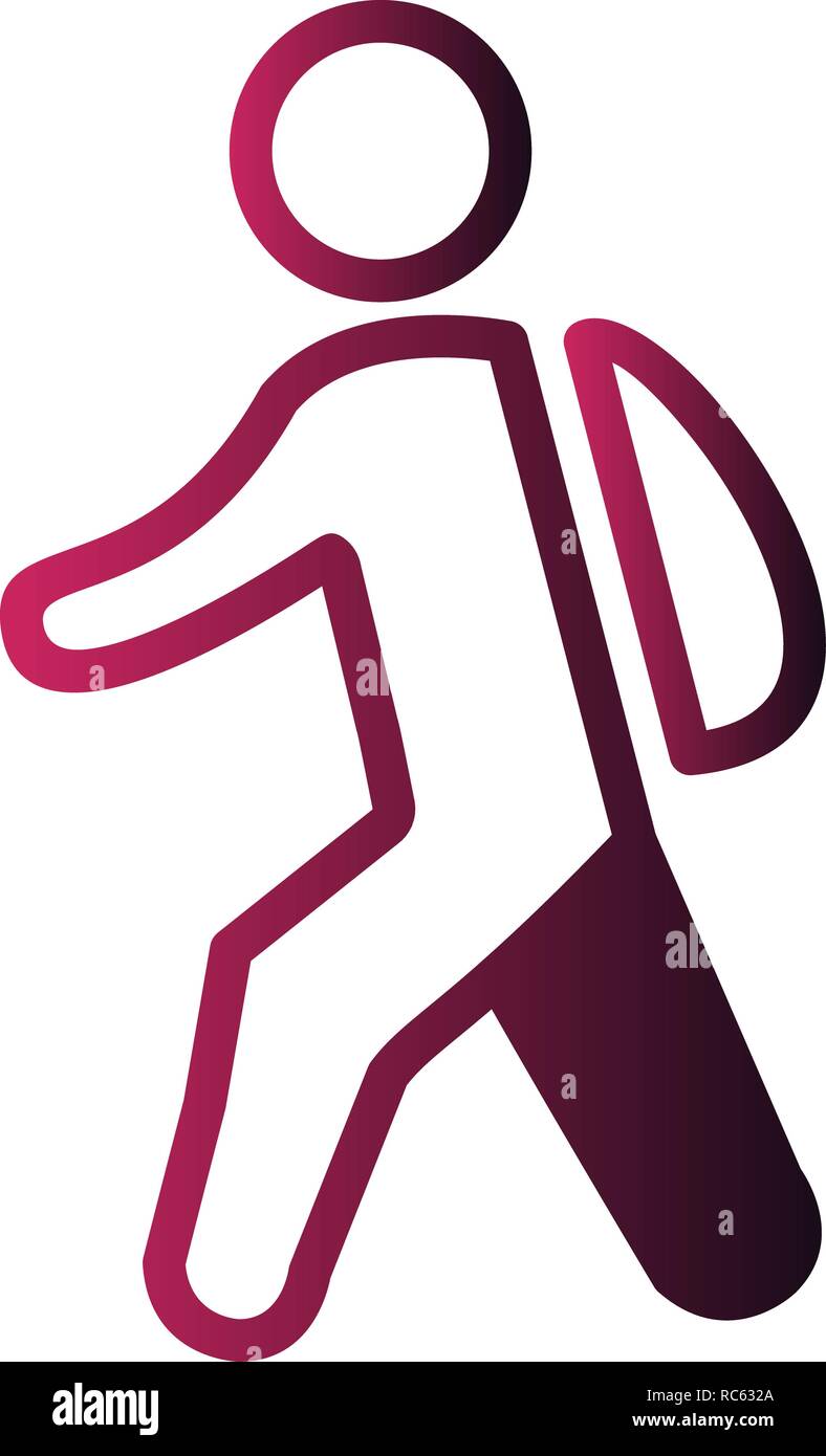 Vector Walking to School Icon Stock Vector Image & Art - Alamy