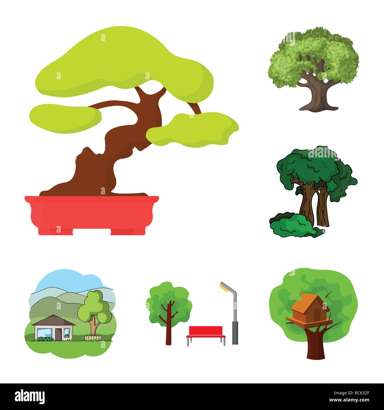 realistic,spruce,silhouette,canopy,tree,forest,landscape,green,garden ...