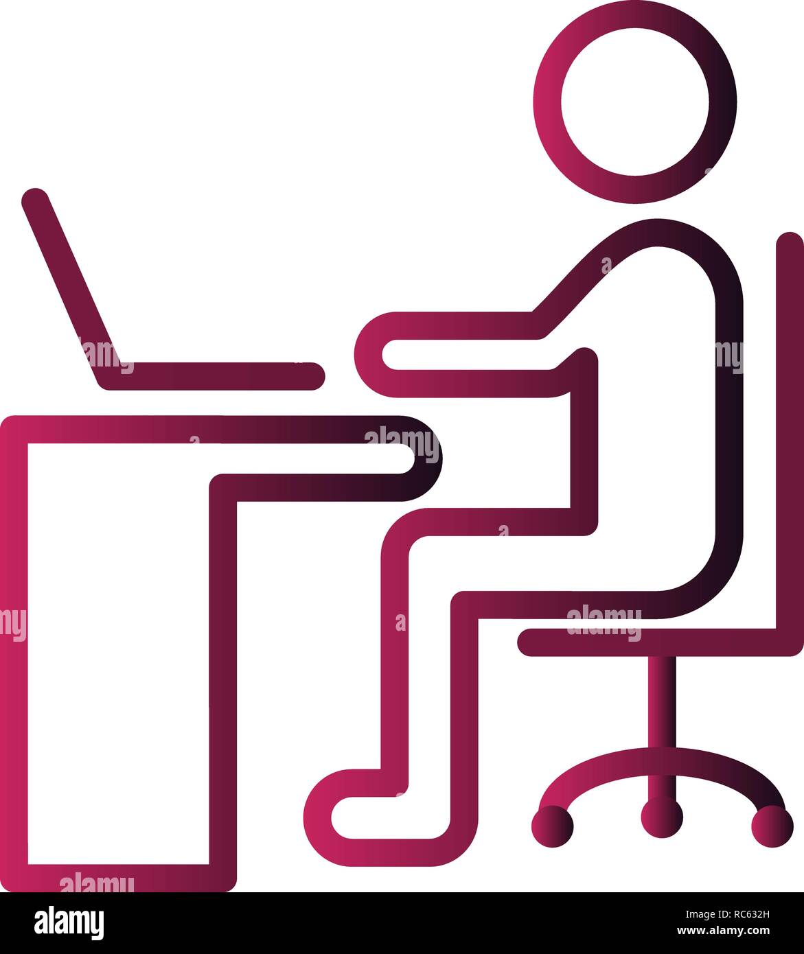 Vector Using Laptop Icon Stock Vector Image & Art - Alamy