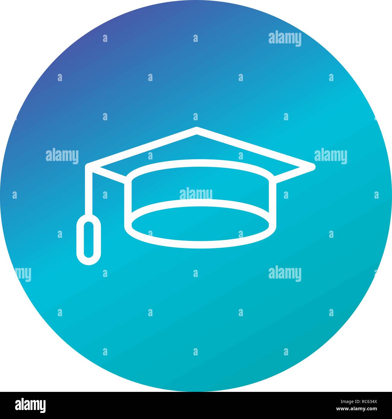 Vector Graduation Cap Icon Stock Vector Image & Art - Alamy