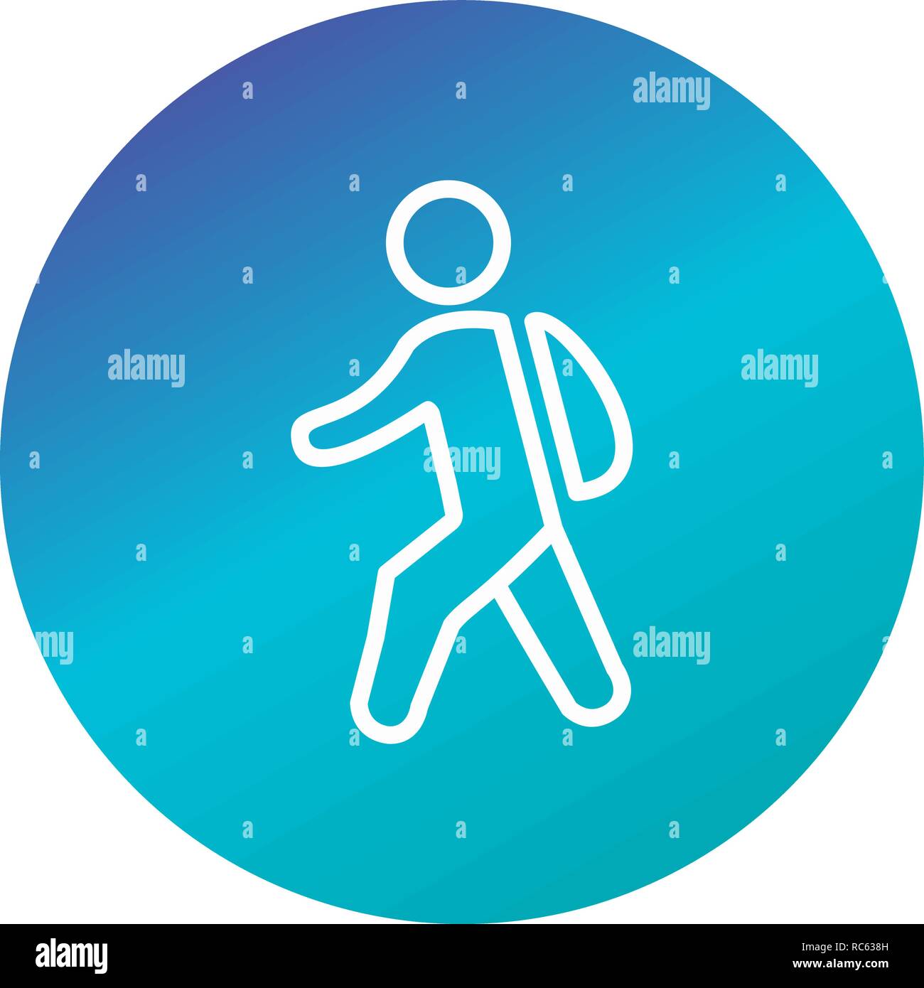 Vector Walking to School Icon Stock Vector Image & Art - Alamy